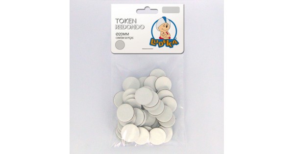 KIT LINHA BRANCA - TOKEN REDONDO - Ø20 mm - C/50 UNIDADES - (SOLAPA)