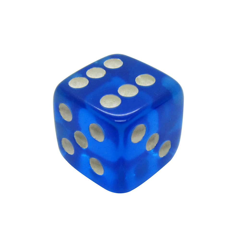 DADO-AZUL TRANSLÚCIDO - 18x18x18 mm