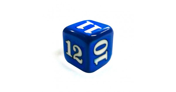 DADO 6 LADOS NUMÉRICO AZUL - 16x16x16 mm
