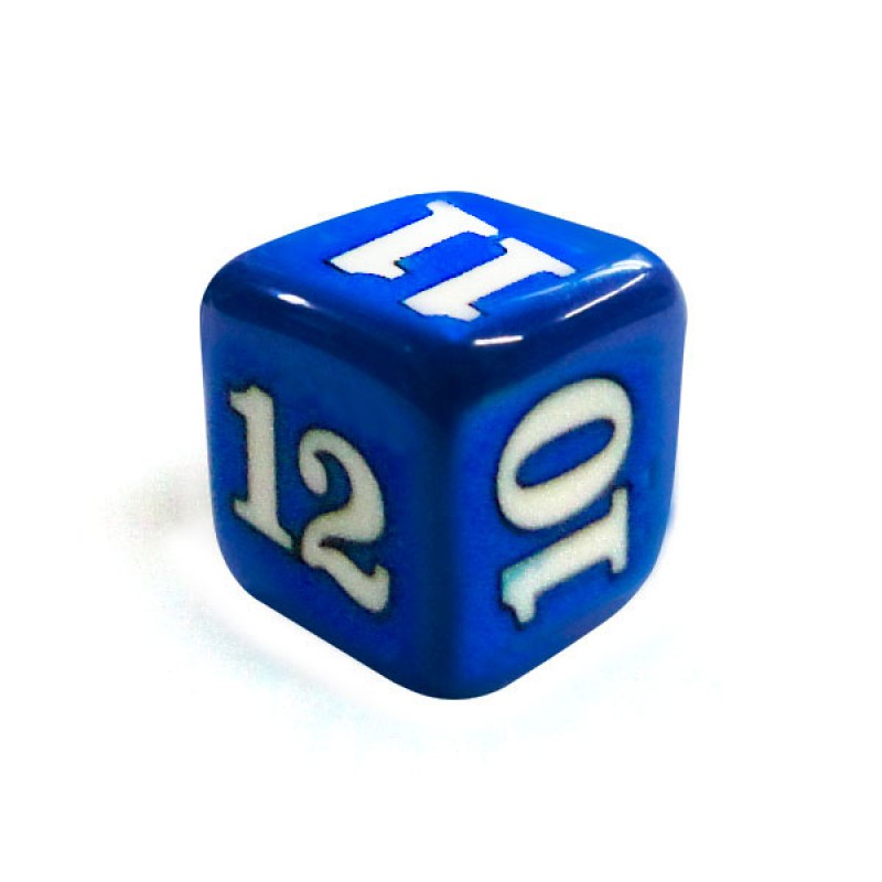 DADO 6 LADOS NUMÉRICO AZUL - 16x16x16 mm