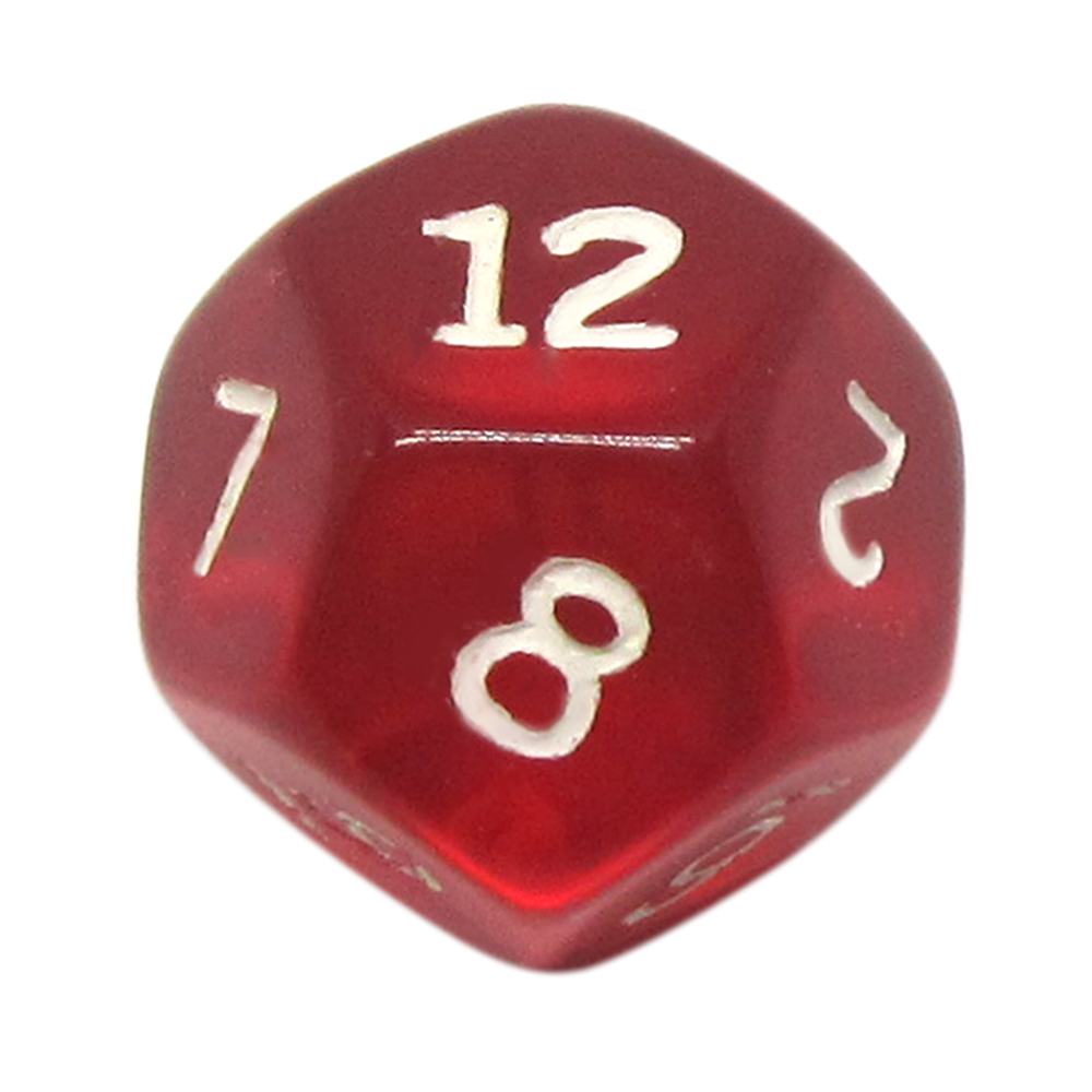 DADO RPG COM 12 LADOS VERMELHO