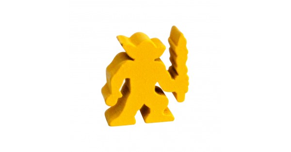 MEEPLE MADEIRA GOBLIN AMARELO (MOD.1) - 15x16x6 mm