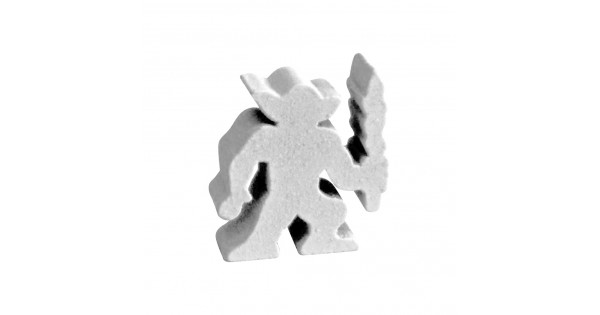 MEEPLE MADEIRA GOBLIN BRANCO (MOD.1) - 15x16x6 mm